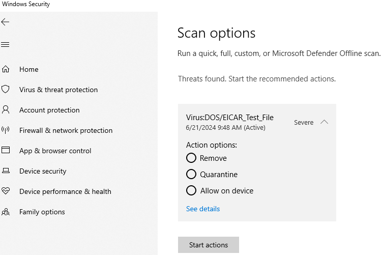 Testing EICAR files with ThreatDown – ThreatDown Support Portal